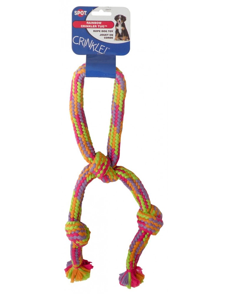 Jouet chien corde crinkler